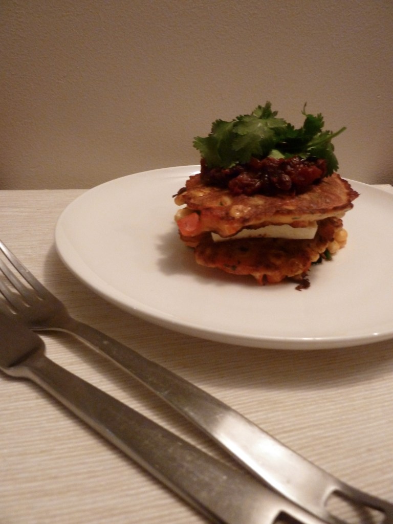 Sweet-Corn Fritter Stack | Taste Without Waste