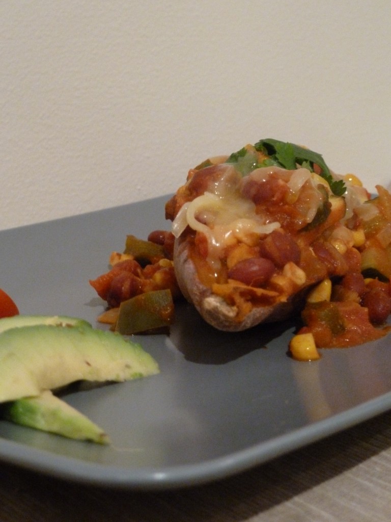 Mexi-Beans on Roasted Sweet Potato Boats | Taste Without Waste